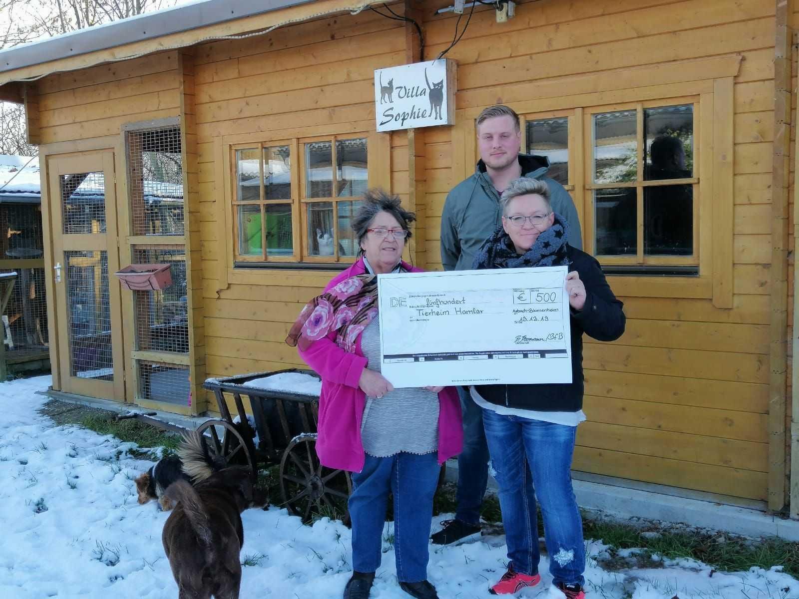 BFB e.V. spendet 500 Euro an das Tierheim Hamlar|Asbach-Bäumenheim ...