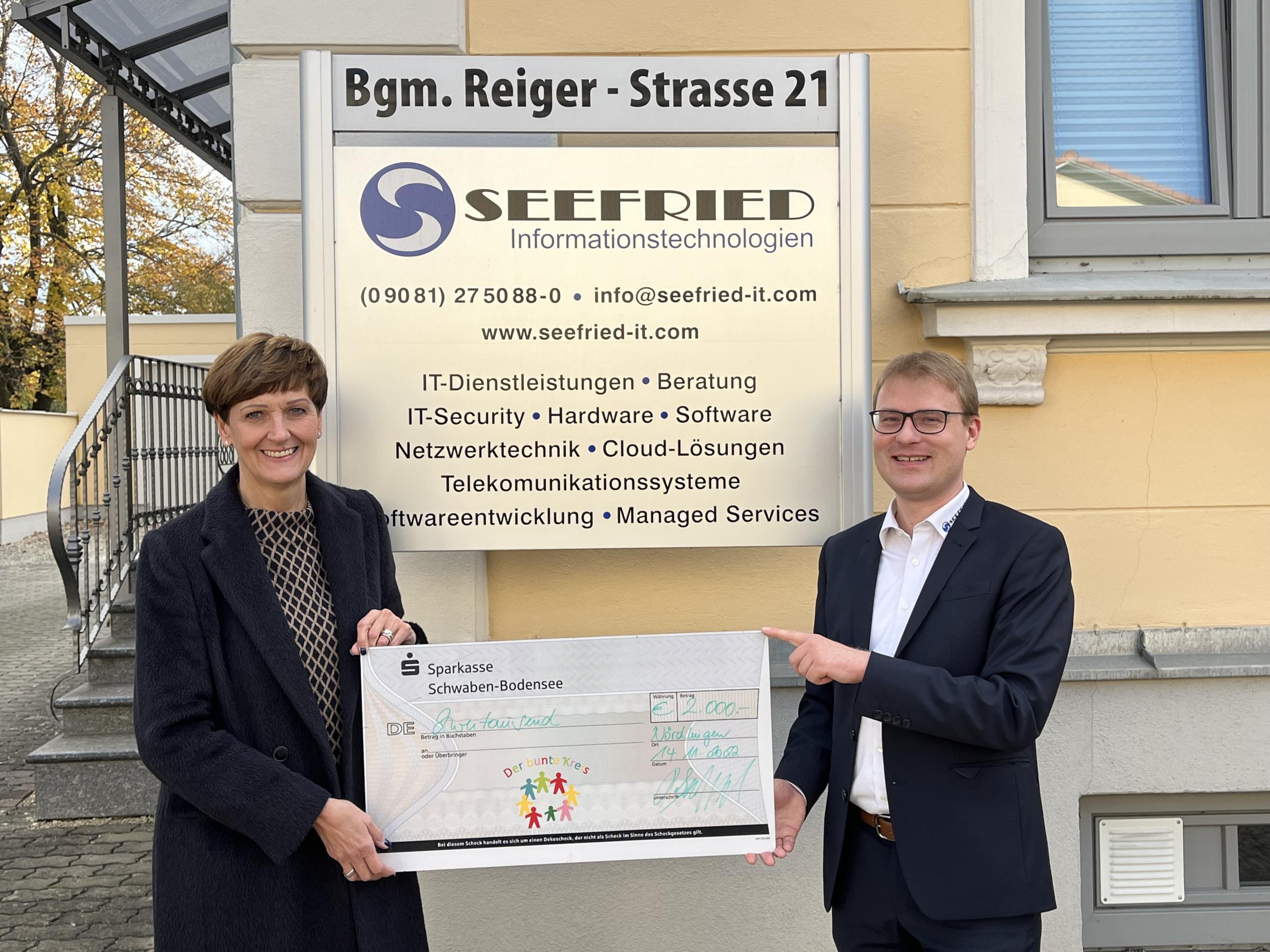 Seefried IT GmbH spendet an Stiftung Bunter Kreis|Nördlingen|Donau-Ries ...