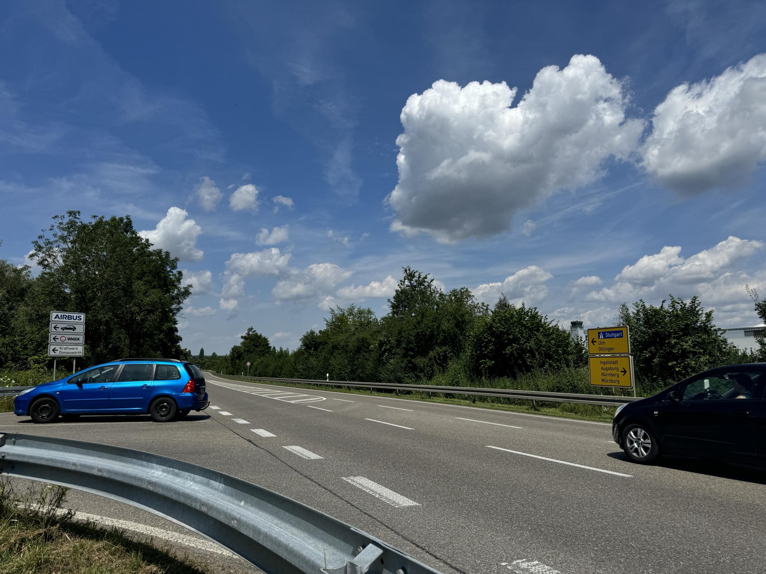 Bundesstraße 16: An der Anschlussstelle Industriestraße Donauwörth wird ...