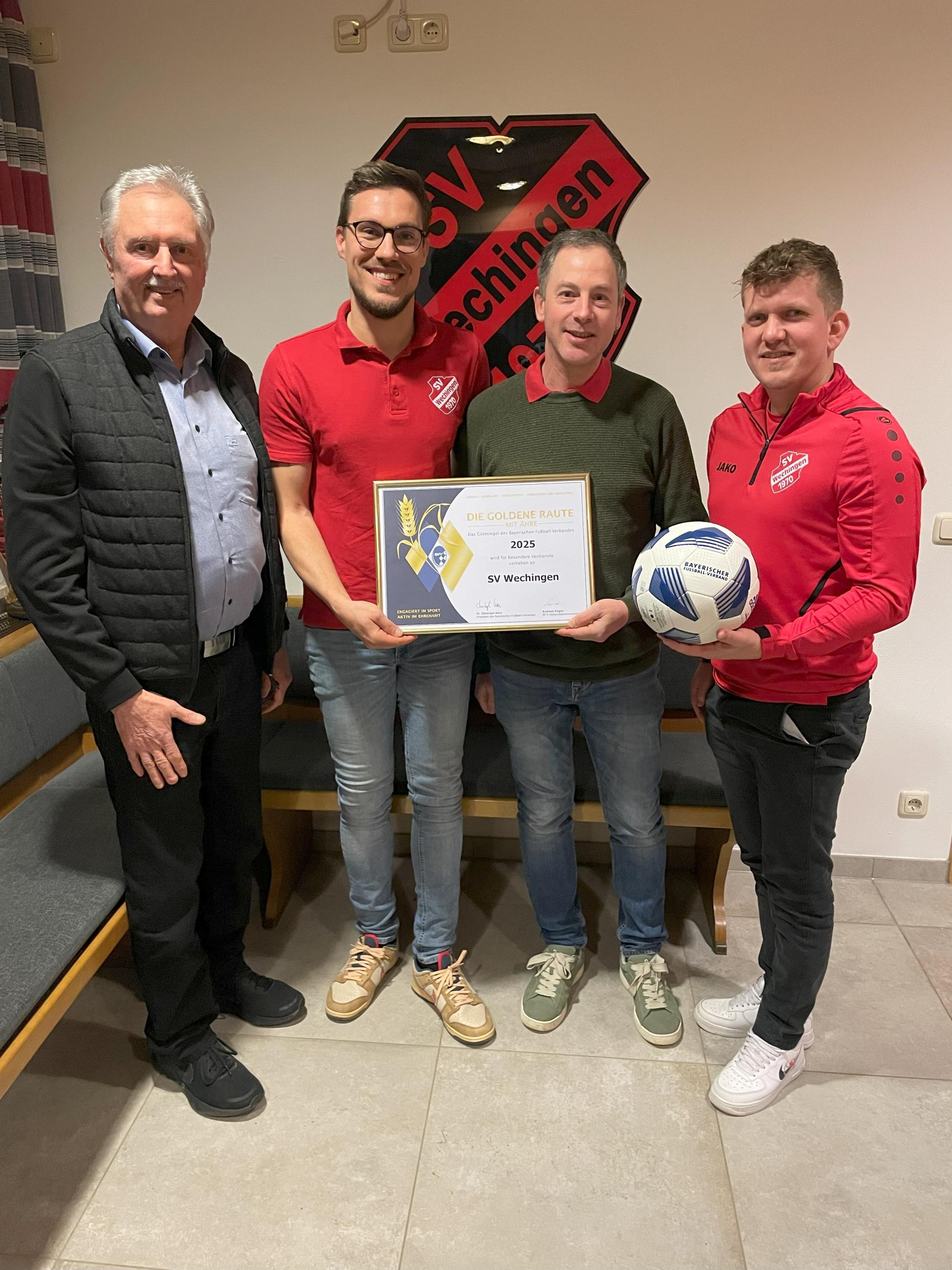 Prestigeträchtige BFV-Auszeichnung für Wechingen|Wechingen|Donau-Ries-Aktuell