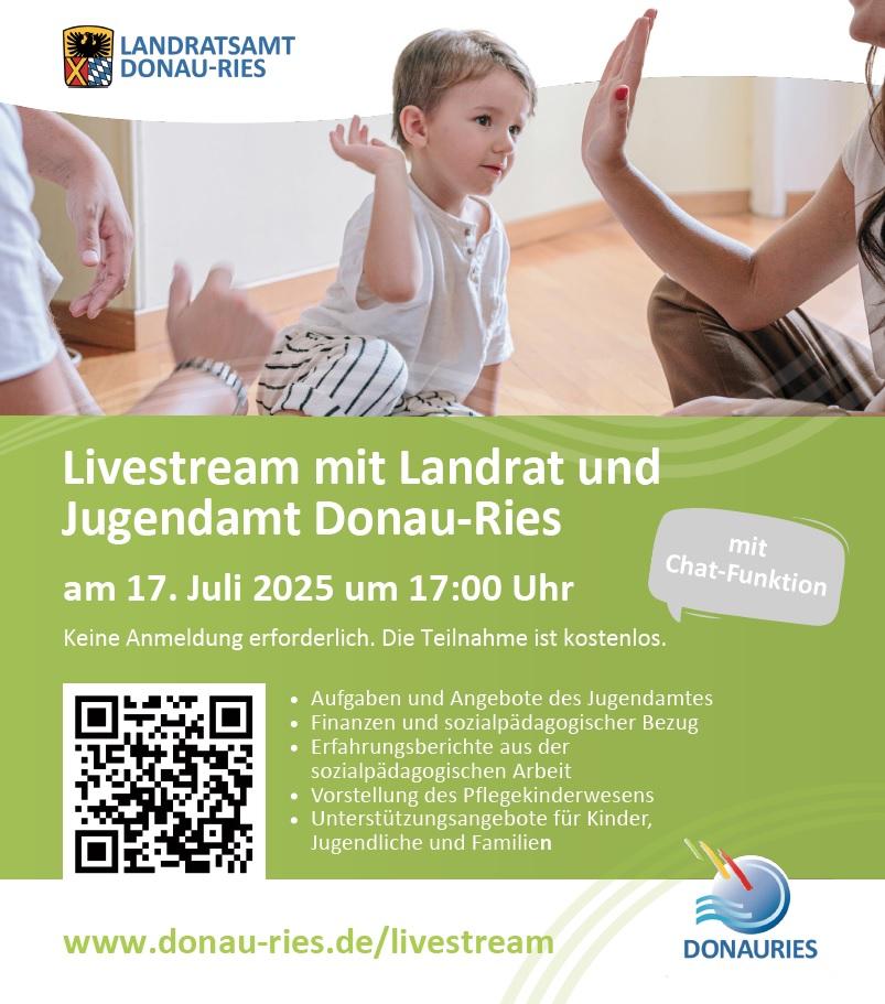 Livestream zum Thema "Jugendhilfe" mit Landrat Stefan Rößle||Donau-Ries-Aktuell